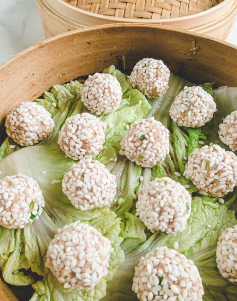 Pearl Meatball with Pork, Tofu and Shrimp (珍珠丸子) - Cooking in Chinglish