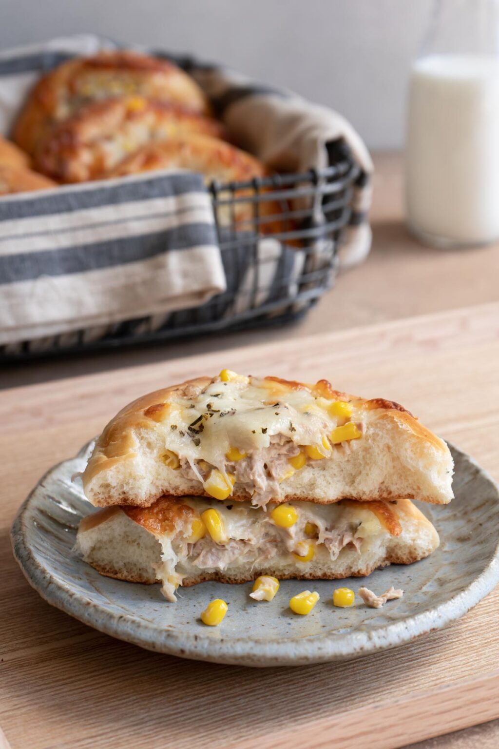 Tuna Bun with Corn and Mozzarella Cheese - Cooking in Chinglish